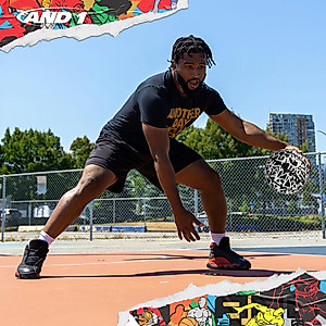 AND1 Chaos Rubber Basketball: Game Ready, Office Regulation Size (29.5”) Streetball, Made for Indoor/Outdoor Basketball Games- Graffiti Series