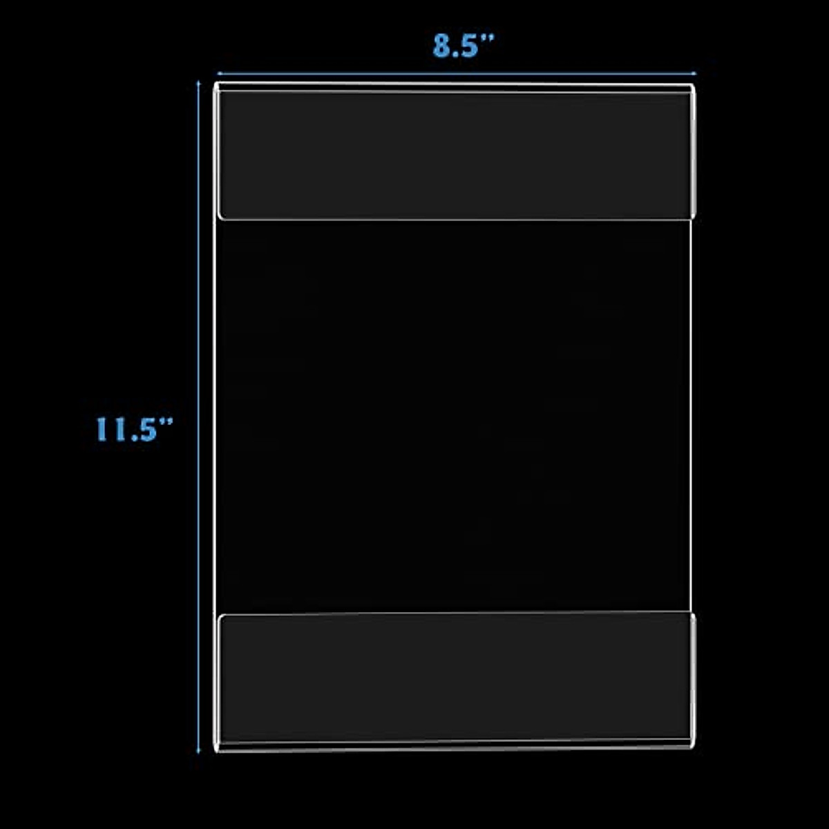 HIIMIEI 12 Pack Clear Acrylic Wall Mount 8.5x11 Sign Holder, Portrait Door Plexiglass Display Sign Holder Adhesive with 3M Tape, Plastic Photo Ads Frames Used in Office Hospital Hotel Store