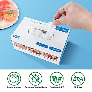 100pcs Plastic Bowl Covers Elastic Reusable, Bowl Covers for Bread Proofing, Sourdough Bread Baking Supplies, Plastic Covers for Bowls, Plastic Wrap, Bowl Covers, Food covers, BPA Free, Food Grade