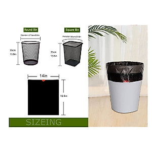 Feisco 1.6 Gallon Black Trash Bag,6L Drawstring Garbage Bag Trash Can Liner,120 Counts,0.51 Mil