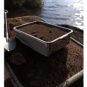 5-Pack Commercial Bus Tubs Box/Tote Box, Plastic Storage with Handles, Wash Basin Tub 8 Liter (Gray)