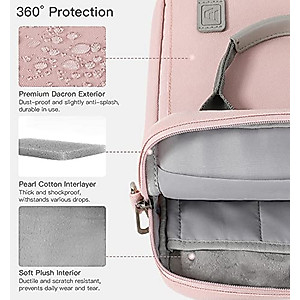 Dadanism 9-11" Tablet Sleeve Carrying Bag with Shoulder Strap for iPad 10th Gen 10.9, iPad 9/8/7th Gen 10.2, iPad Air 11", iPad Pro 11 M4 M2 2024, iPad Air5/4 10.9, Galaxy Tab A9+ Plus 11"/S9 FE, Pink