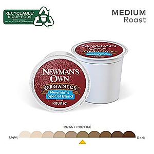 Newman's Own Organics Special Blend, Single-Serve Keurig K-Cup Pods, Medium Roast Coffee, 32 Count