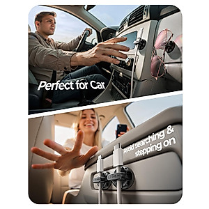 8-Pack Magnetic Cable Clips [1S Snap-On] Cord Holder, LISEN Office Desk Organizers and Accessories with 4 Extra Strong Adhesive Pads, Wire Organizer for Nightstand, Home, Wall, Car, Desktop