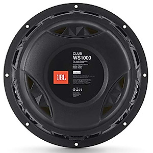JBL Club WS1000 - 10” shallow mount subwoofer w/SSI™ (Selectable Smart Impedance) switch from 2 to 4 ohm