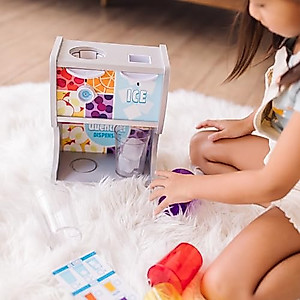 Melissa & Doug Wooden Thirst Quencher Drink Dispenser With Cups, Juice Inserts, Ice Cubes - FSC Certified