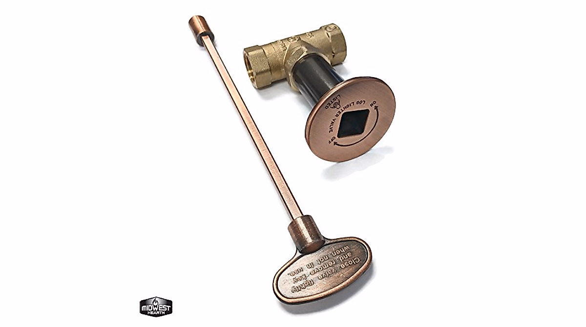 Midwest Hearth Gas Fire Pit Key Valve Kit - 1/2" NPT 8" Key - Antique ...