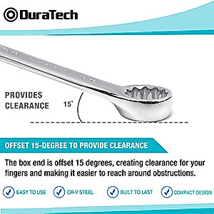DURATECH Stubby Combination Wrench Set, SAE, 11-piece, 3/8'' to 1'', 12-Point, CR-V Steel, with Rolling Pouch