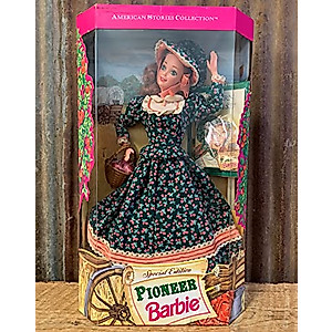 American Stories Pioneer Barbie with Western Promise Book.