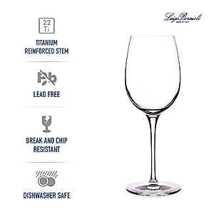 Luigi Bormioli Crescendo 20 Ounce. Bordeaux Wine Glasses, Set Of 4, Crystal SON-hyx Glass, Made In Italy.