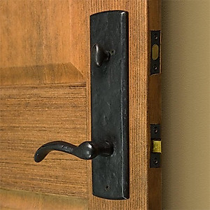 Signature Hardware 915876-KE-238-LH Bullock Left Handed Full Plate Keyed Entry Single Cylinder Door Handleset with Interior Lever