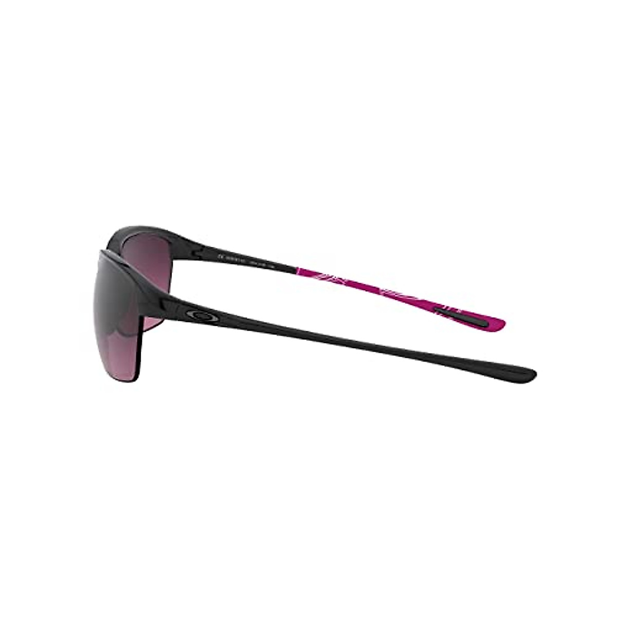 Oakley Women's OO9191 Unstoppable Rectangular Sunglasses, Polished Black/Rose Gradient Polarized, 65 mm