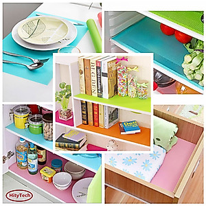 HityTech 4 Pack Refrigerator Mats, EVA Refrigerator Liners Washable Can Be Cut Refrigerator Pads Fridge Mats Drawer Table Placemats/Size 17.7" x 11.8" - Green