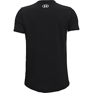Under Armour Boys' Sportstyle Logo Short-Sleeve T-Shirt , Black (001)/White , Youth Medium
