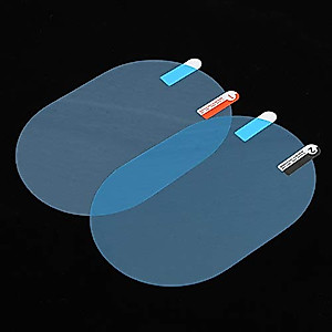 Rearview Mirror Rain Film, 100x145mm Oval Blue Car Rearview Mirror Rain Protective Film Anti-Fog Rainproof Sticker