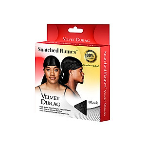 Velvet Du-RAG -Premium Quality- Wave Cap-Durag (Black)