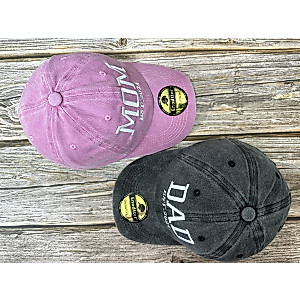 Enodtter Embroidered Dad Mom EST 2024 Hats for Men Women, Mr Mrs Hubby Wifey Mama & Papa Matching Baseball Cap, Anniversary Wedding Gifts