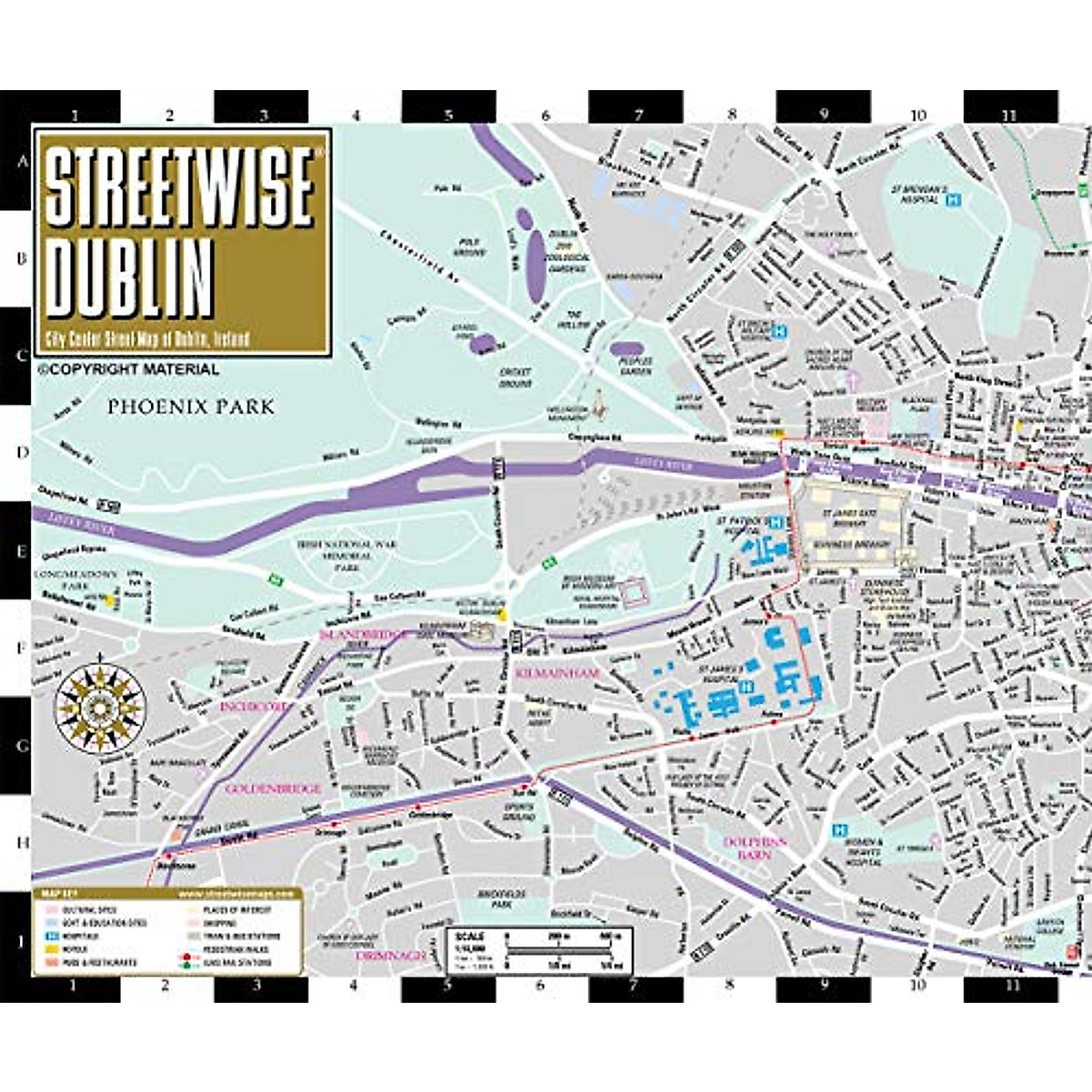 Streetwise Dublin Map - Laminated City Center Street Map of Dublin, Ireland (Michelin Streetwise Maps)