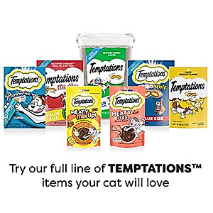 TEMPTATIONS Classic Crunchy and Soft Cat Treats Tasty Chicken Flavor, 30 oz. Tub (Packaging May Vary)