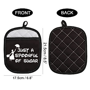 ZJXHPO Movie Inspire Gift Just A Spoonful of Sugar Pot Holder Baking Hot Pads Pocket Pot Holder (Spoonful of Sugar)