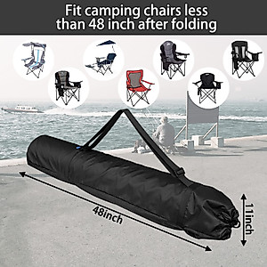 Xxerciz Foldable Camp Chair Replacement Bag Carrying Bag Large Mouth Bag with Shoulder Strap for Outdoor Camping, Heavy Duty Large Storage Folding Chair Bag 48 inches (Chair is not Included)