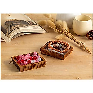 MAKOLO Wooden Soy Sauce Dish Small Dipping Bowls Kitchen Prep Wood Cup for Dip, Condiment, Seasoning, Nuts, Candy, Appetizers, Decoration, Set of 4