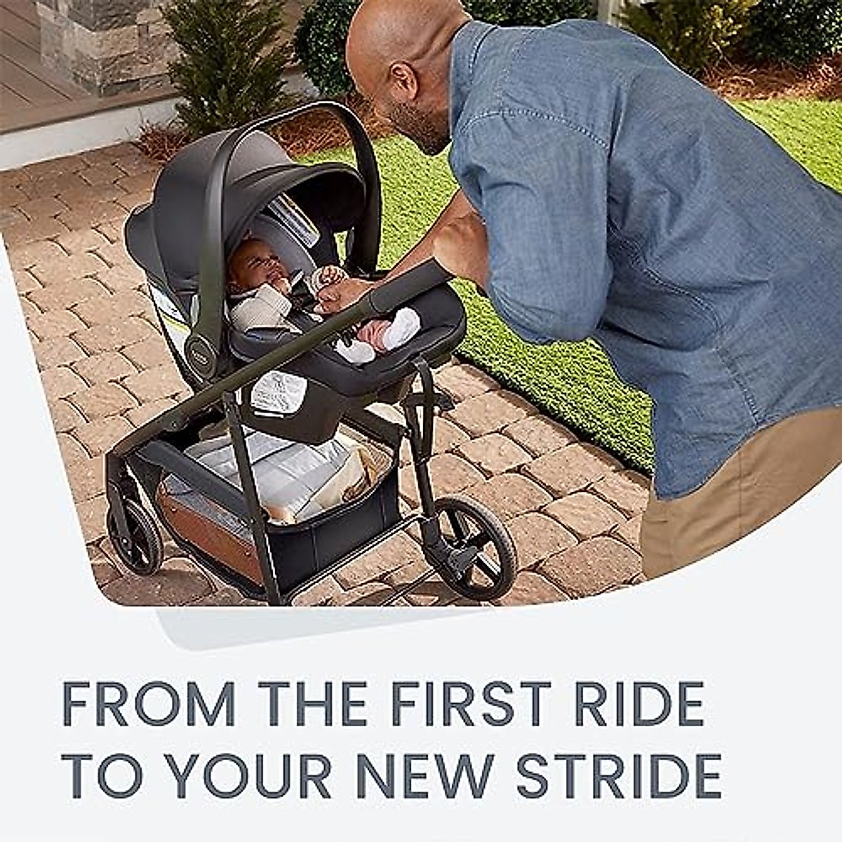 Britax Willow Brook Baby Travel System, Infant Car Seat and Stroller Combo with Aspen Base, ClickTight Technology, RightSize System and 4 Ways to Stroll, Onyx Glacier