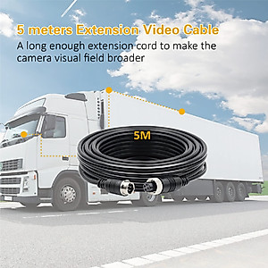 HD Backup Camera VC4 for Truck,RV HD Car Backup Camera with Universal 4 PIN Connector for HD(720P 1080P) Car Rear View System’s Extension or Replacement for VECLESUS VMS VMST VMQD