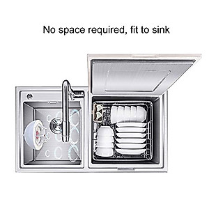 Mini Ultrasonic Dishwasher | Multifunctional Kitchen Dishwasher | Portable USB Dish Washing Machine Cleaner Household Small Installation-free Dishwasher for Trip/Apartment/Home/Dorm(Blue)