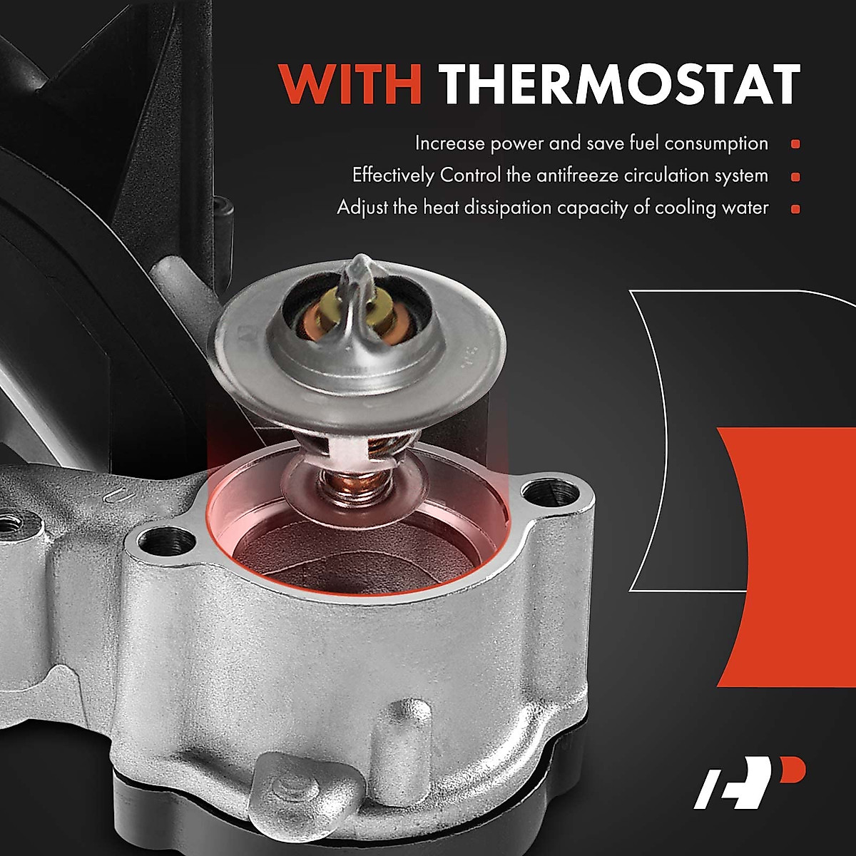 A-Premium Engine Intake Manifold Assembly with Thermostat & Gasket [SOHC, 8Cyl 4.6L] Compatible with Ford Explorer 2002-2005 & Mercury Mountaineer 2002-2005