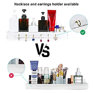 ANHIEN Hair Tool Organizer,Wall Mounted Hair Dryer and Styling tool Holder,Blow Dryer Holder,Hair Product Organizer for Hot Tools, Curling Iron,Hair Straightener(White)