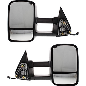 Kool Vue Driver & Passenger Side Power Heated Towing Mirrors for Chevrolet Silverado 1500 1999-2007 Textured Extended Cab & Standard Cab