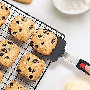 Silicone Spatula Turner, VOVOLY 3-Pack Spatula Set for Nonstick Cookware, BPA Free Rubber Spatulas, Heat Resistant Kitchen Utensil, No Scratch or Melting, Ideal for Egg, Cookie, Crepe, Burger, Pancake