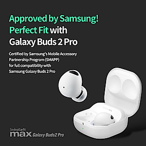 AZLA SednaEarfit MAX for Galaxy Buds 2 Pro Phantom Black (M/ML/L), Earbud Tips for Wireless Headphones, Noise Canceling Earbuds Replacement Tips, Samsung-Certified Eartips for Galaxy Buds 2 Pro