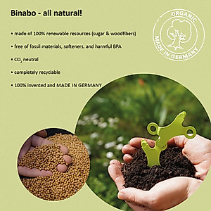BINABO Construction Toy - Open-Ended, Easy Connections, Create Anything! - Made from 100% Plant-Based Bioplastic (60 Pieces)