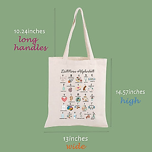 MBMSO Dietitian Tote Bag - Dietitian Appreciation Gift, RD Bag with Soft Polyester Material, Doubled-Sided Print, Perfect Size for Travel & Business