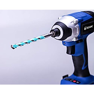 EZARC 5PC Carbide Drill Bit Set, Multi-Purpose Hex Shank Drill Bit for Metal, Masonry, Wood, Block, Brick and Plastic