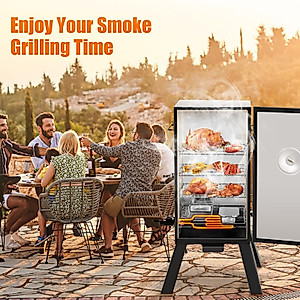 Hisencn Universal Electric Smoker Heating Element for Masterbuilt Smoker with Adjustable Thermostat Cord Controller 1500W, Grill Element Replacement for Turkey Fryers & Most Electric Smokers, 110 Volt