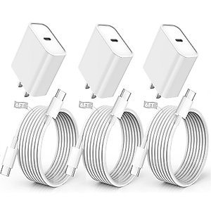 iPhone 16/15 Pro Max Charger Fast Charging,20W USB C Charger Block,3Pack Type C Fast Charging Cord Long USB C to C Wall Charger Cable for iPhone 16/16 Plus/16 Pro Max, iPad Pro 12.9"/11",iPad Air/Mini