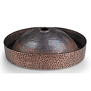 Monarch Abode 17004 Pure Copper Hand Hammered Oval Skirted Bathroom Vanity Sink (17 inches)