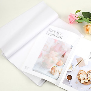 Phinus 150 Sheets White Tissue Paper, 14 x 20 Inches Tissue Paper Bulk, Wrapping Tissue Paper for Weddings Birthday DIY Project Arts Craft Decor