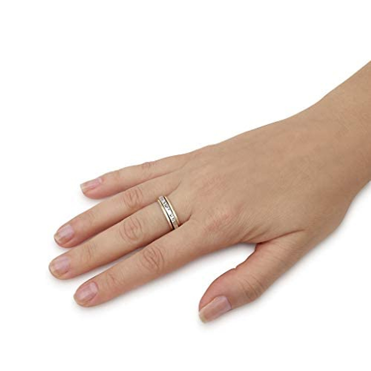 Faith Jewelry Sor600 Silver Combined Gold Rings