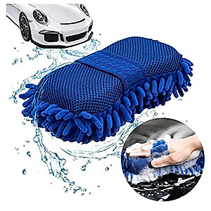 Cleaning Car Brush Microfiber, Set of 4 Washing Sponge, Random Color (4colors)