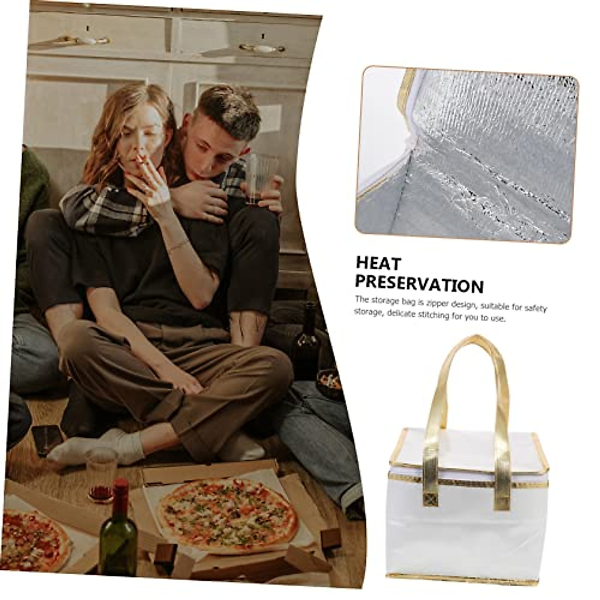 Gadpiparty 2 pcs packing Age Restaurants Thermal Travel Xxcm Reusable Beach Soft Cm Ing Pizza Restaurant Pouch Cold Carrier Duty Party Cake Inch Heavy Collapsible Catering Produce