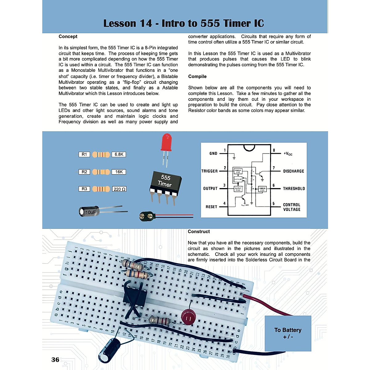 Intro to Electronics Book & Complete Component Kit STEM Compliant 40 Projects
