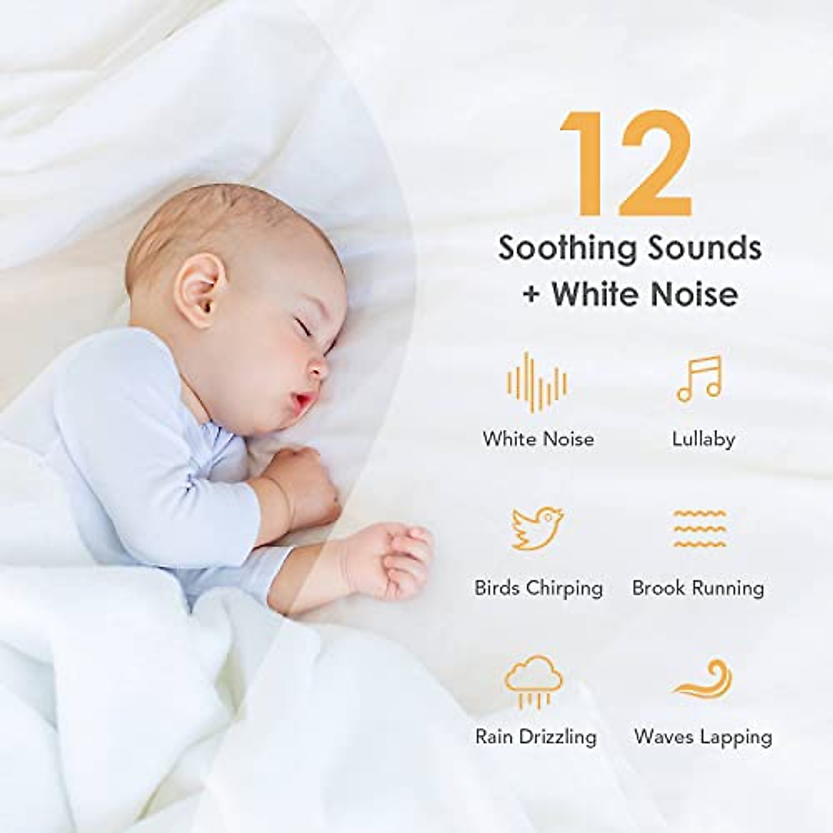 One Fire Night Light for Kids+Sound Machine Baby Night Light, 35 Lighting Modes & Dimmable Kids Night Lights for Bedroom, Portable & Rechargeable Battery Night Light for Kids,Remote+Timer Nursery Lamp