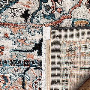 Well Woven Lycie Multi Black & Pink Vintage Oriental Distressed Medallion Pattern Boho Area Rug (9'8" x 13')