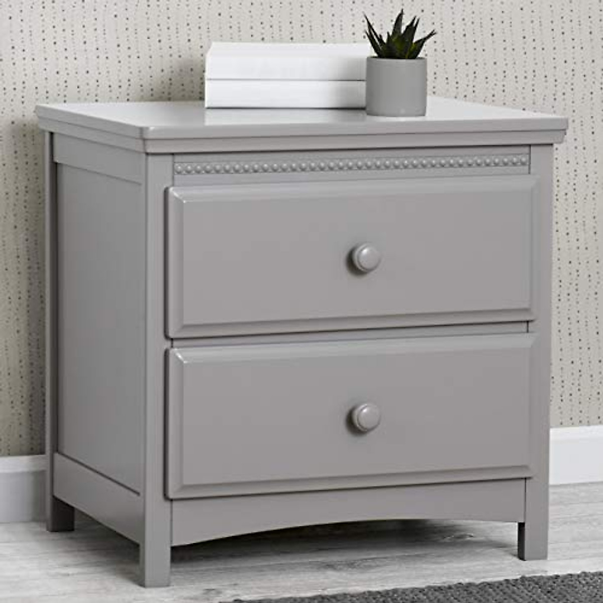 Delta Children Emerson Nightstand, Greenguard Gold Certified, Grey