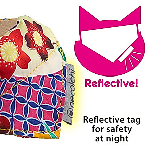 Necoichi Bandana Cat Collar with Air Tag Pocket (Yukata Yellow)