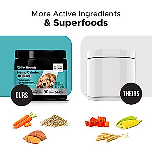 PetHonesty Hemp Calming Max Strength Chews for Dogs - All-Natural Soothing Snacks with Hemp + Valerian Root, Dog Stress & Dog Anxiousness - Helps Aid with Thunder, Fireworks, Chewing & Barking (Duck)